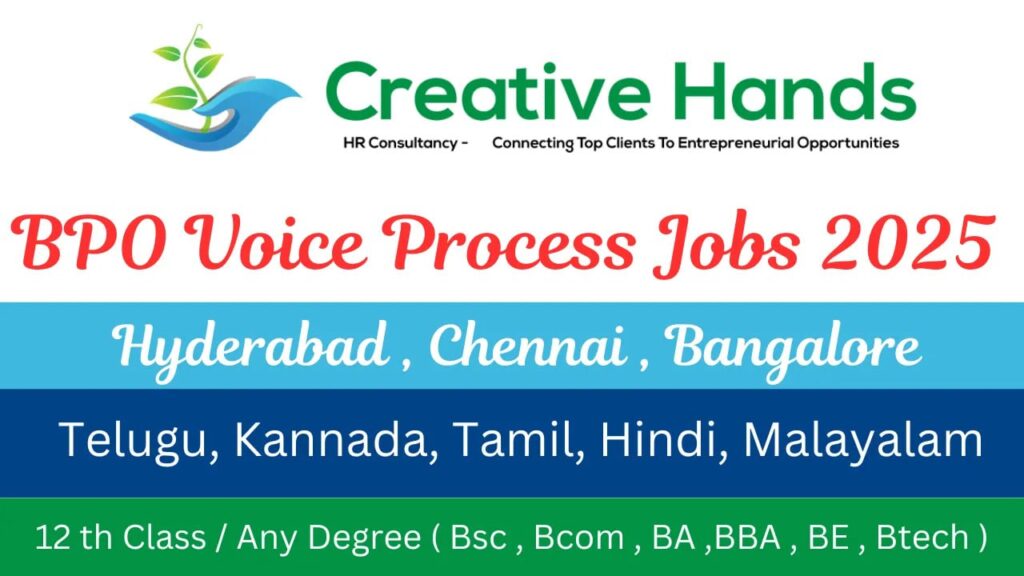 BPO Voice Process Jobs 2025 | Telugu, Kannada, Tamil, Hindi, Malayalam ...