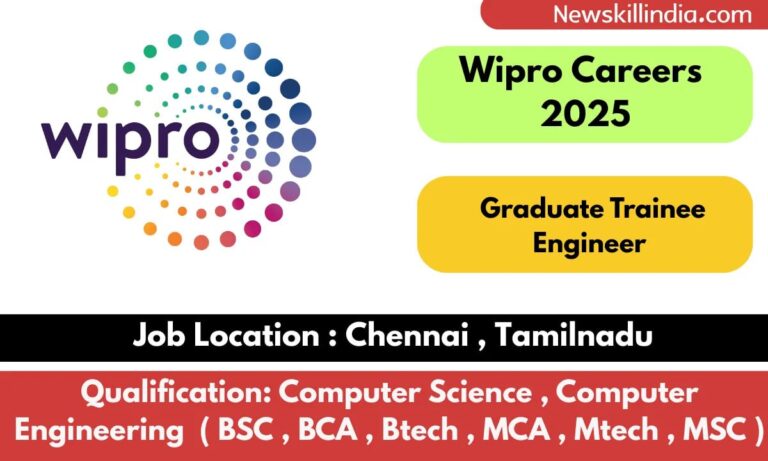Wipro Careers 2025 August Update: Graduate Trainee Engineer Job in Chennai - New Skill India