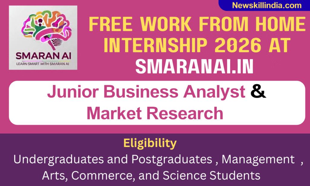 Free Work From Home Internship 2026 at SmaranAI.in – Junior Business ...