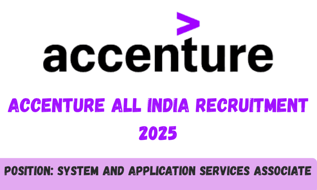 Accenture All India Recruitment 2025:System And Application Services ...